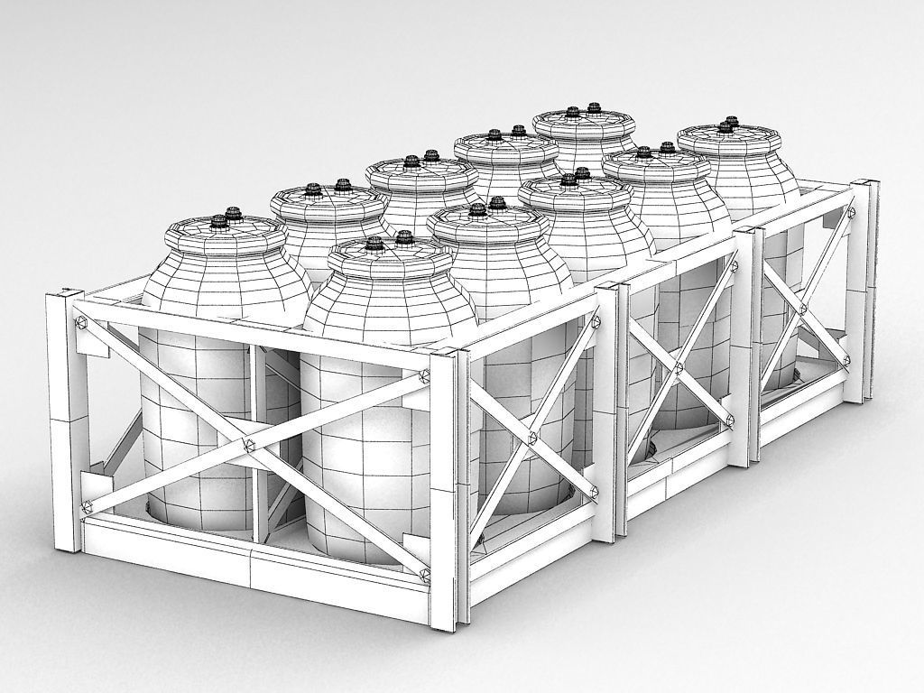 Acid Tanks - Ceramic 3D model | CGTrader