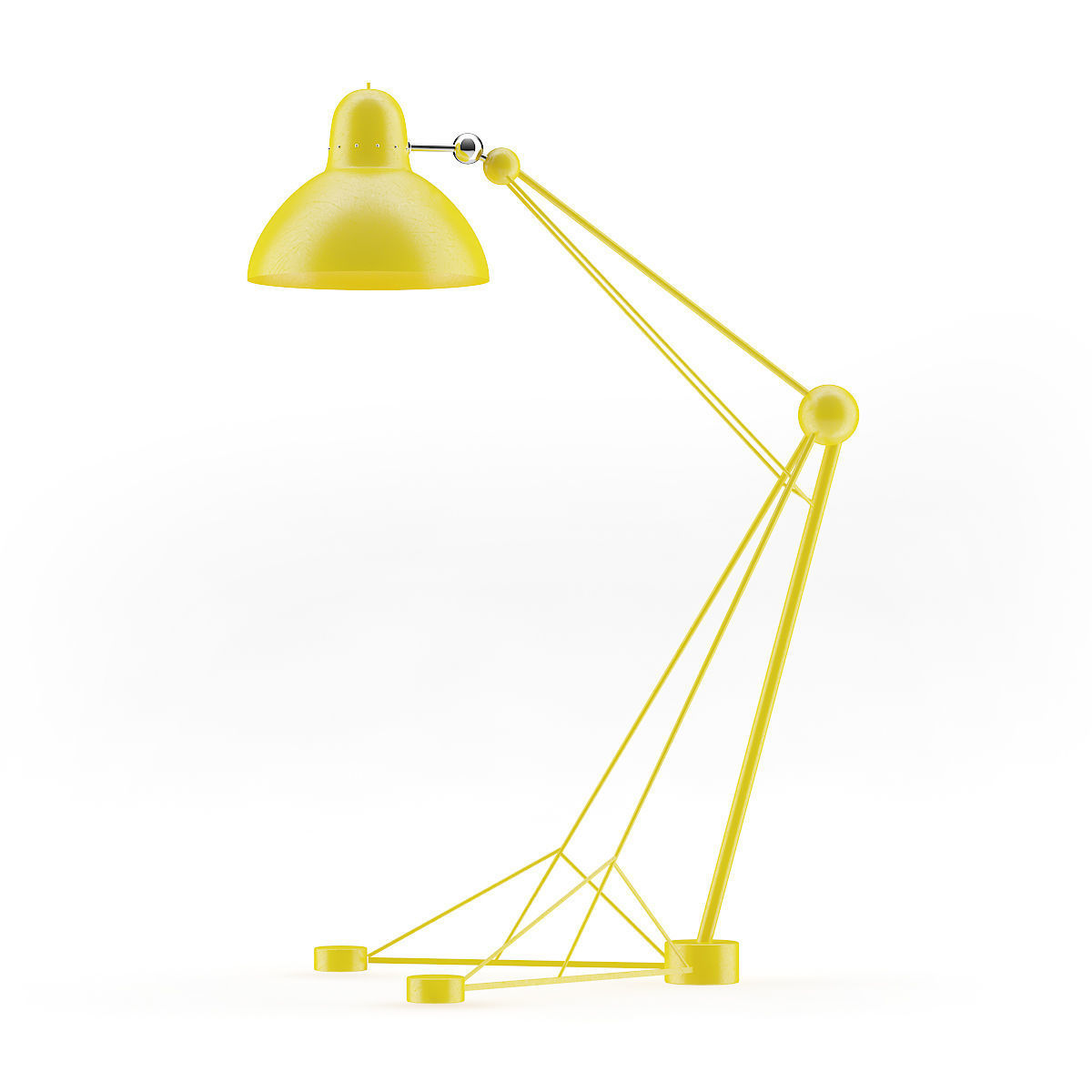 3D Large Yellow Floor Lamp | CGTrader