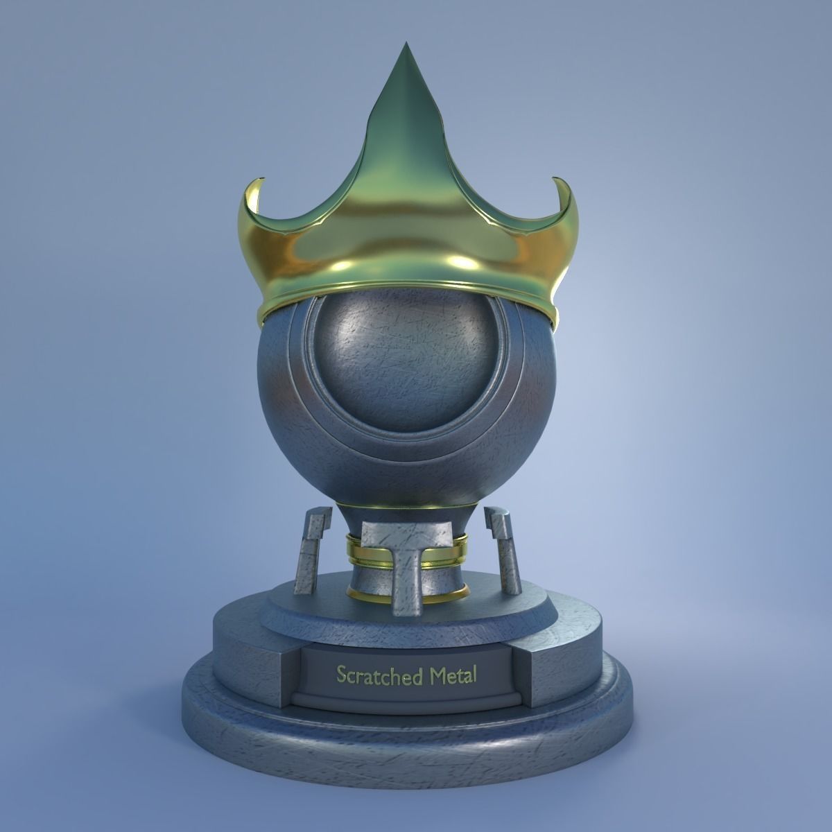 Alien trophy with crown 3D model | CGTrader