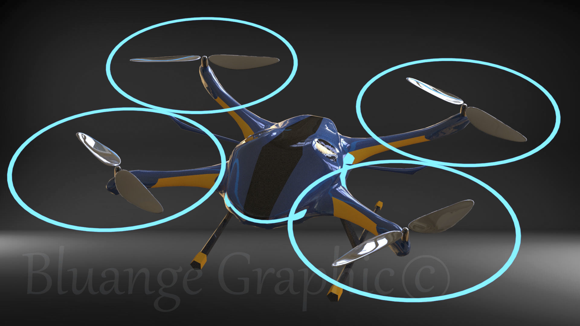 Drone 3D asset low-poly | CGTrader