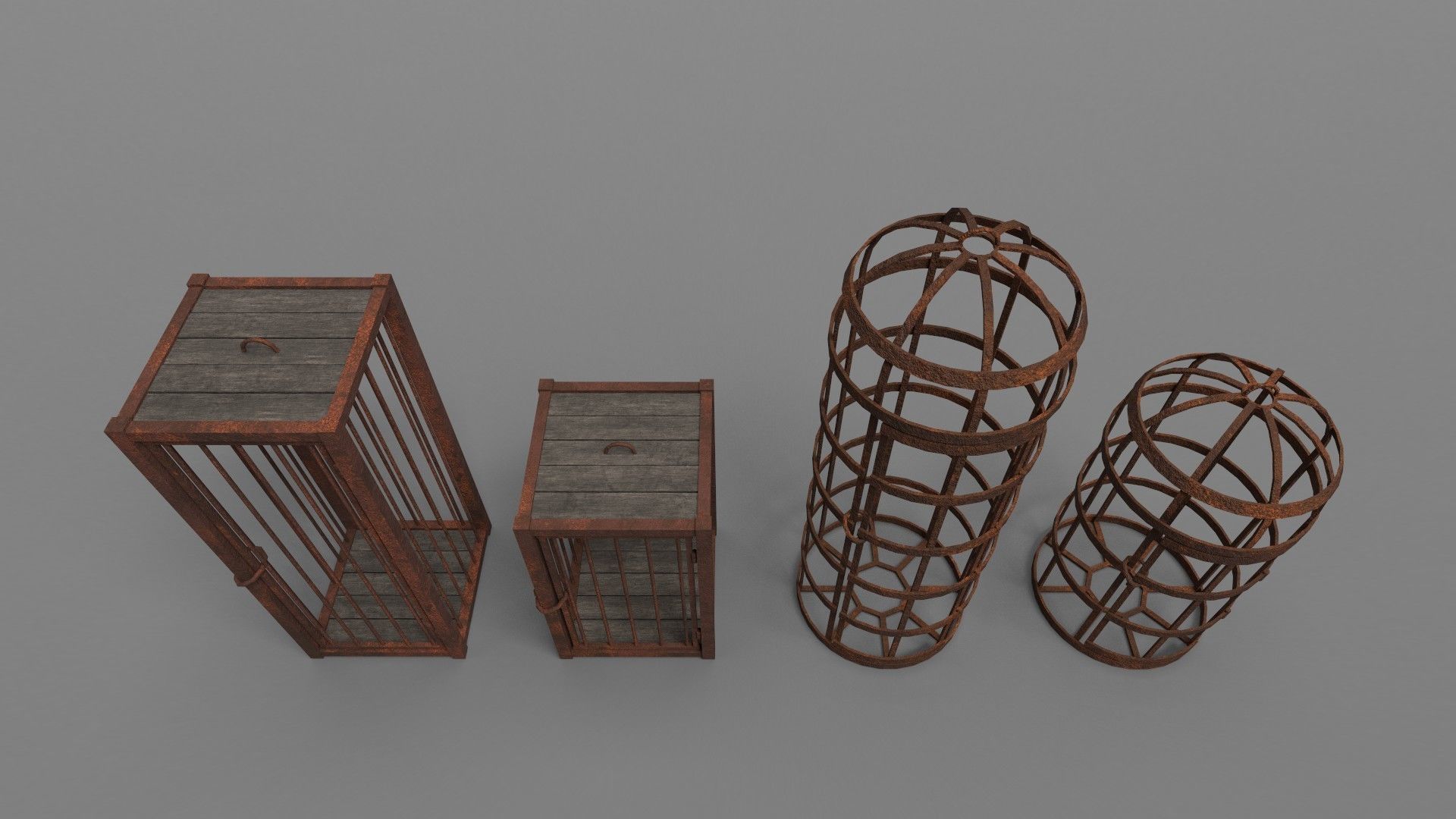 3D model Medieval cages PBR VR / AR / low-poly | CGTrader