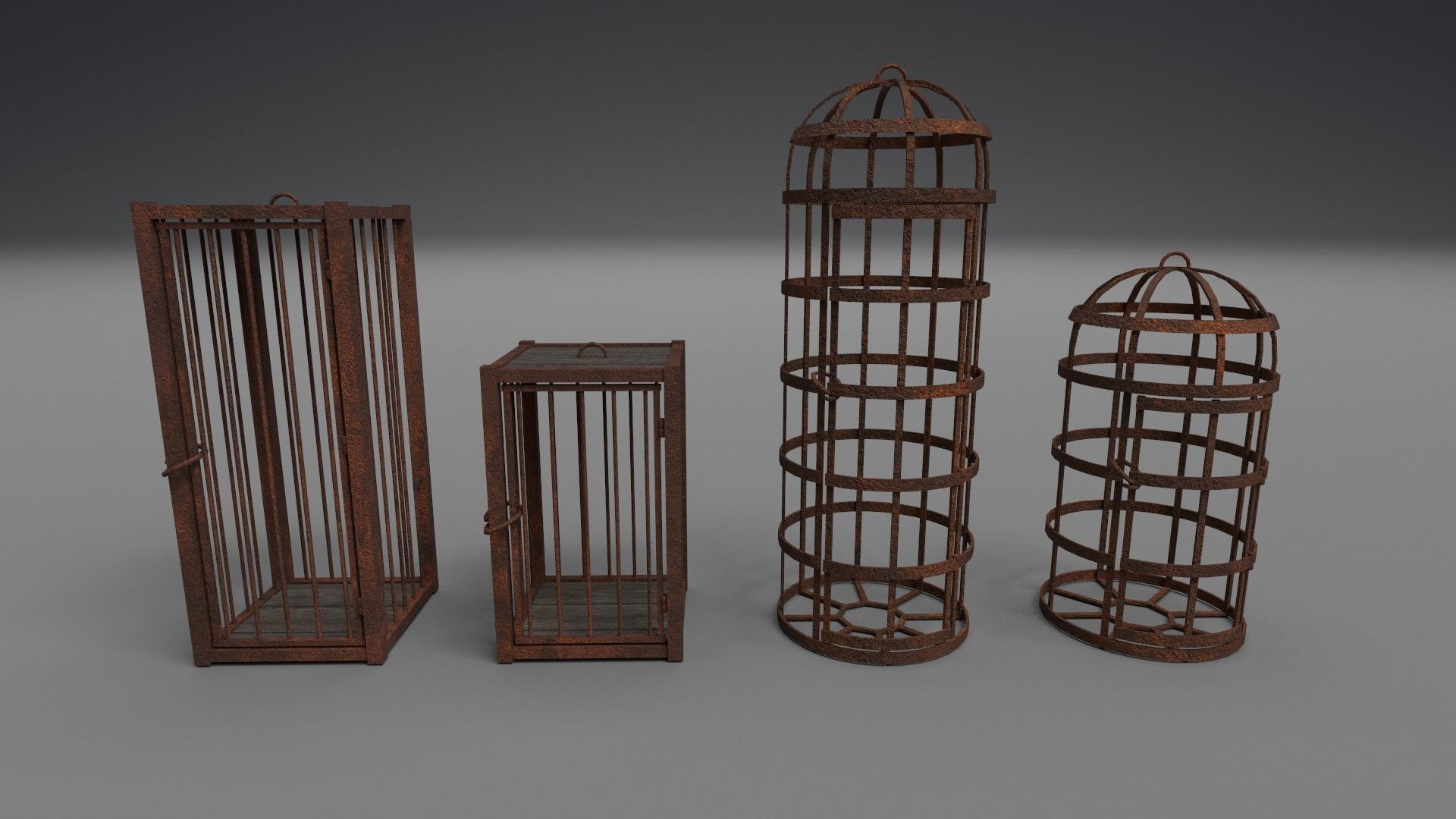 3D model Medieval cages PBR VR / AR / low-poly | CGTrader