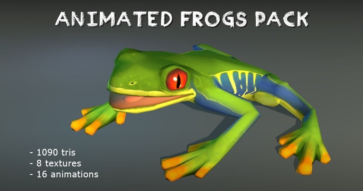 3D asset Animated Frogs Pack | CGTrader