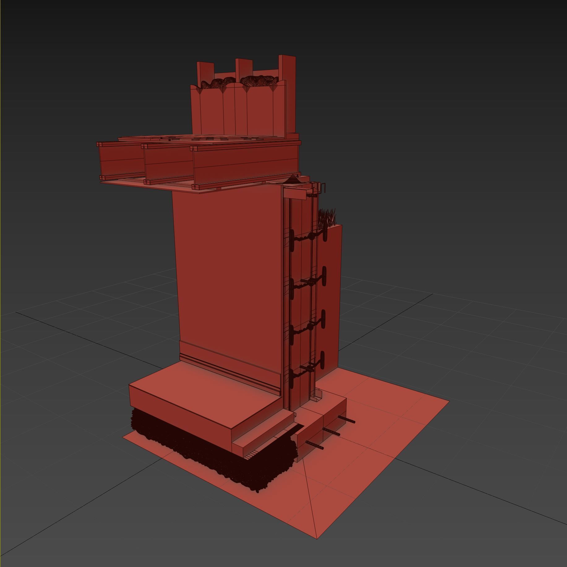 Wall Cross Section Insulation 3D model | CGTrader