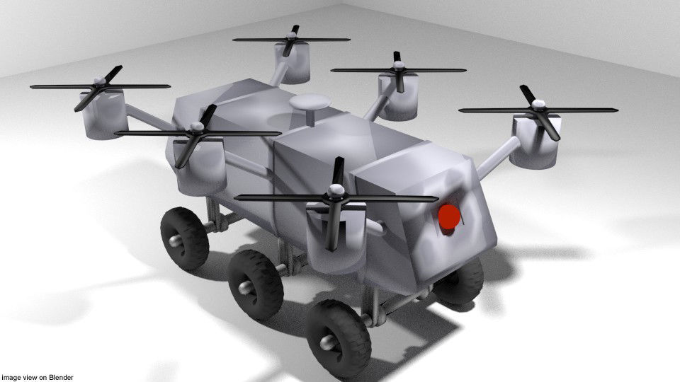 Drone - UGV Air Robot 3D model | CGTrader