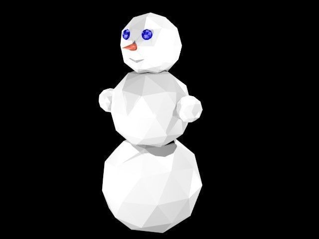 3D model Low poly snowman VR / AR / low-poly | CGTrader