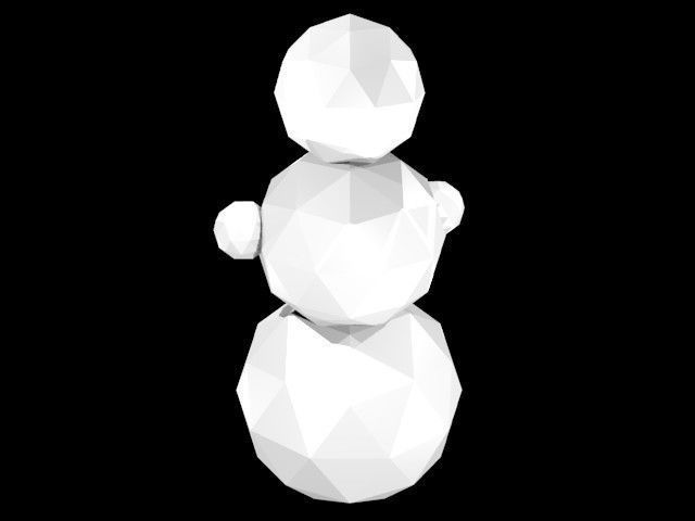 3D model Low poly snowman VR / AR / low-poly | CGTrader
