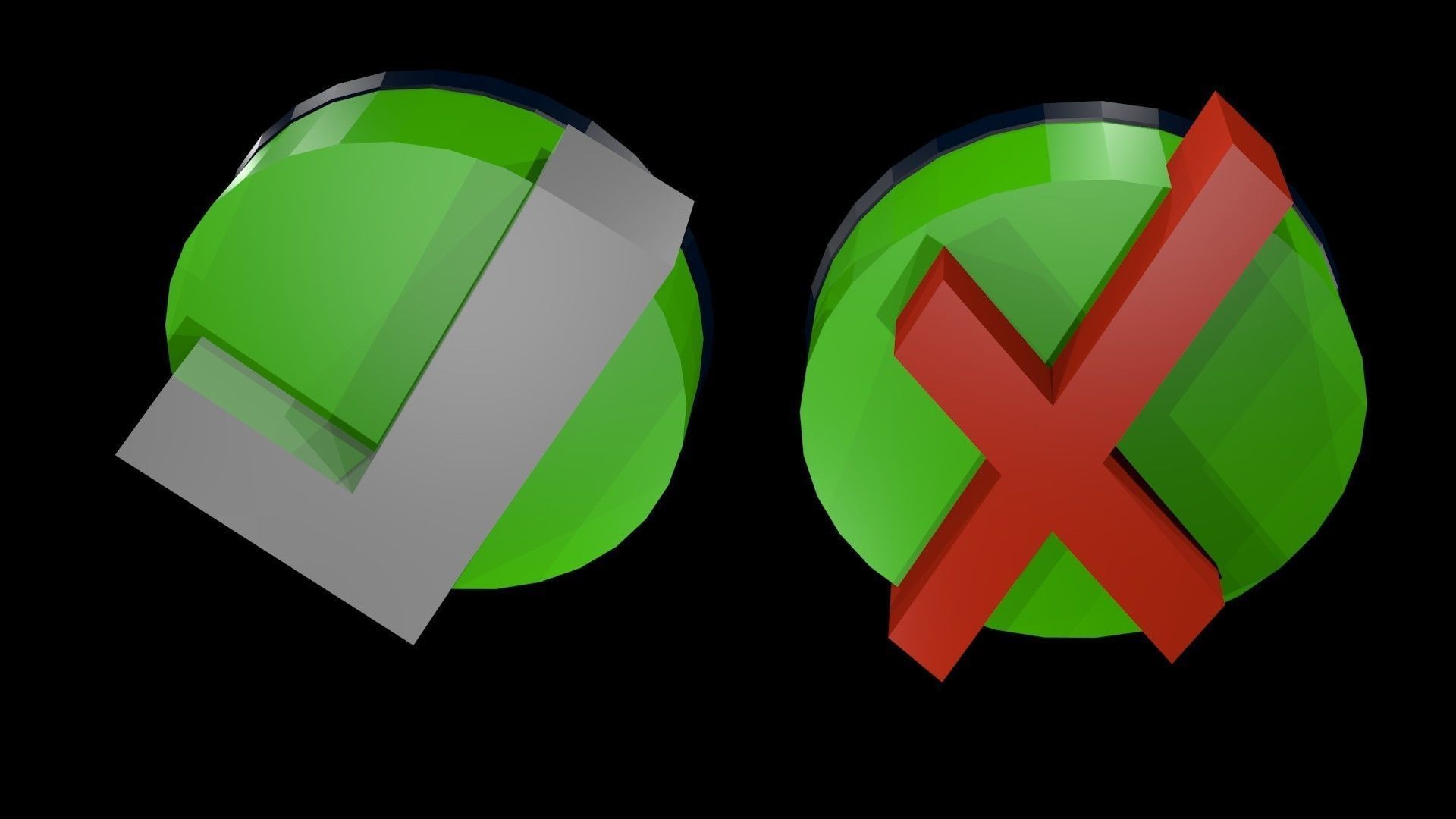 3D model Low poly check mark VR / AR / low-poly | CGTrader