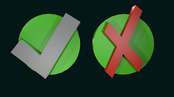 3D model Low poly check mark VR / AR / low-poly | CGTrader