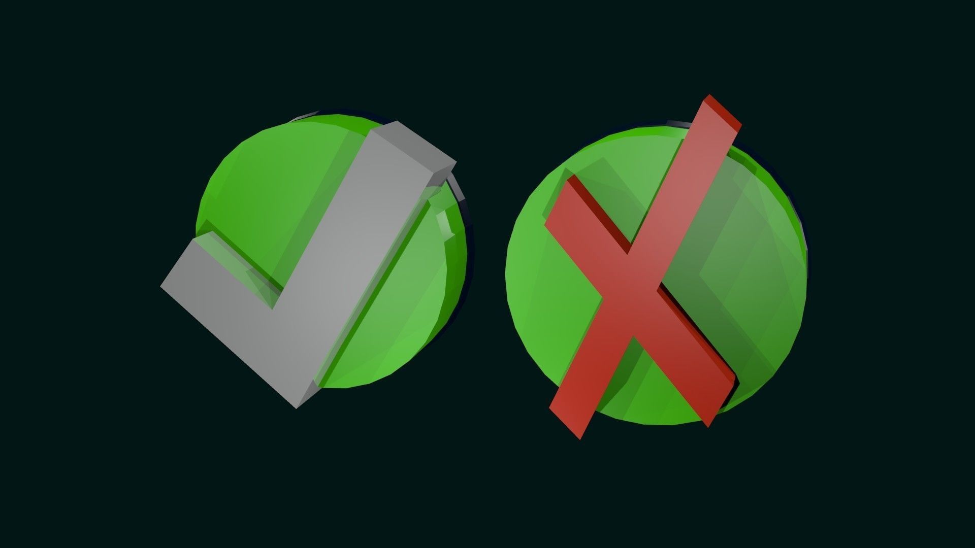 3D model Low poly check mark VR / AR / low-poly | CGTrader