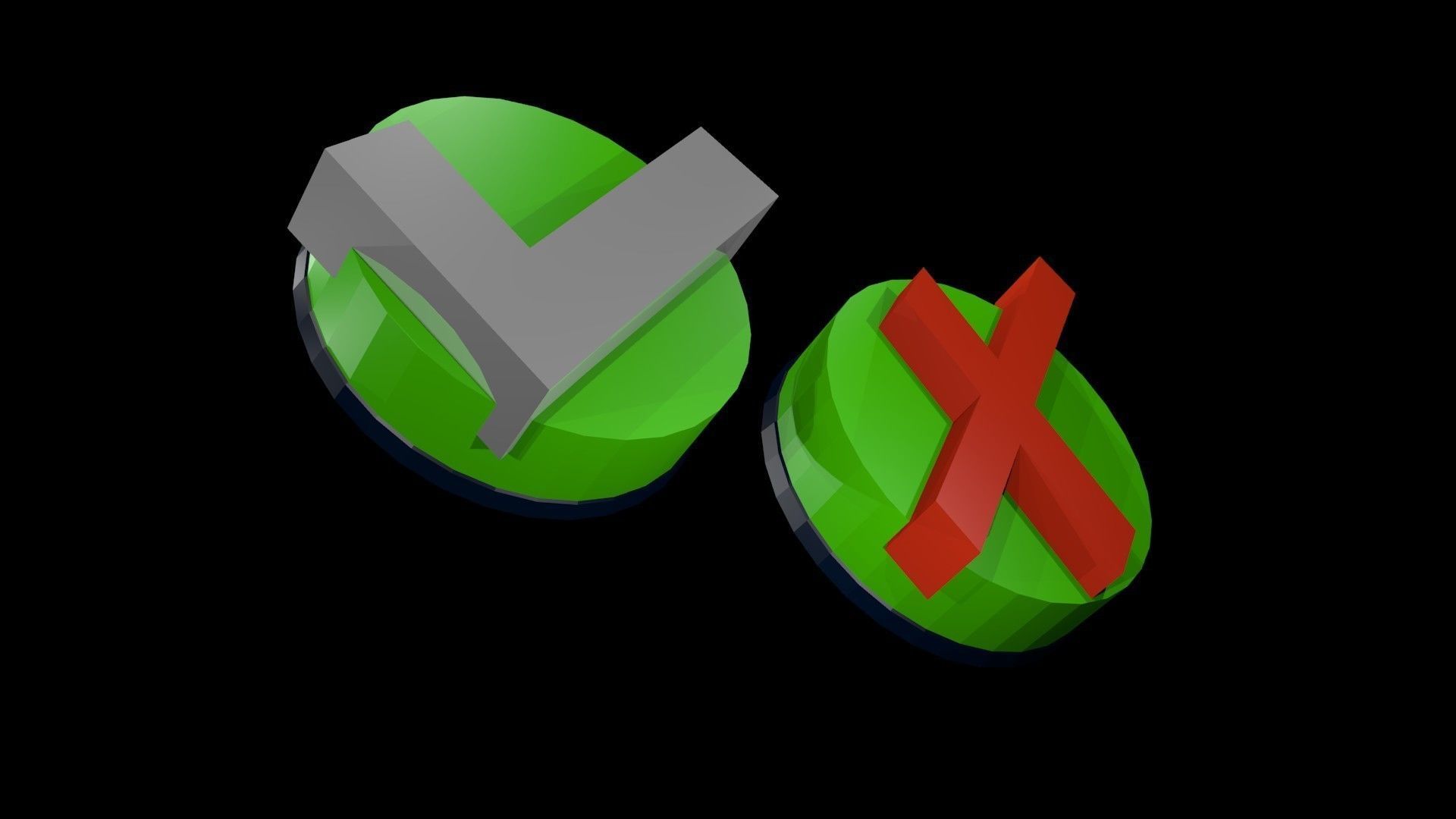 3D model Low poly check mark VR / AR / low-poly | CGTrader