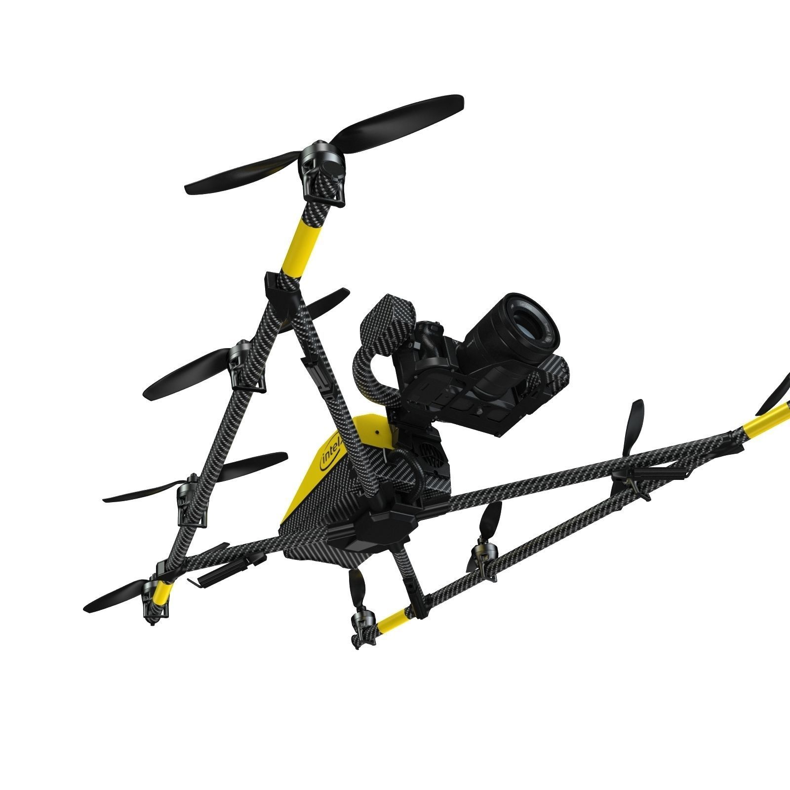 Intel Falcon 8 Plus Drone And Sony A6500 3D model | CGTrader