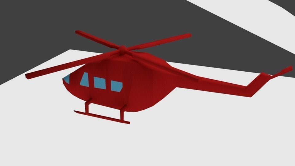 3D model 3D Helicopter Animated and Rigged VR / AR / low-poly rigged ...