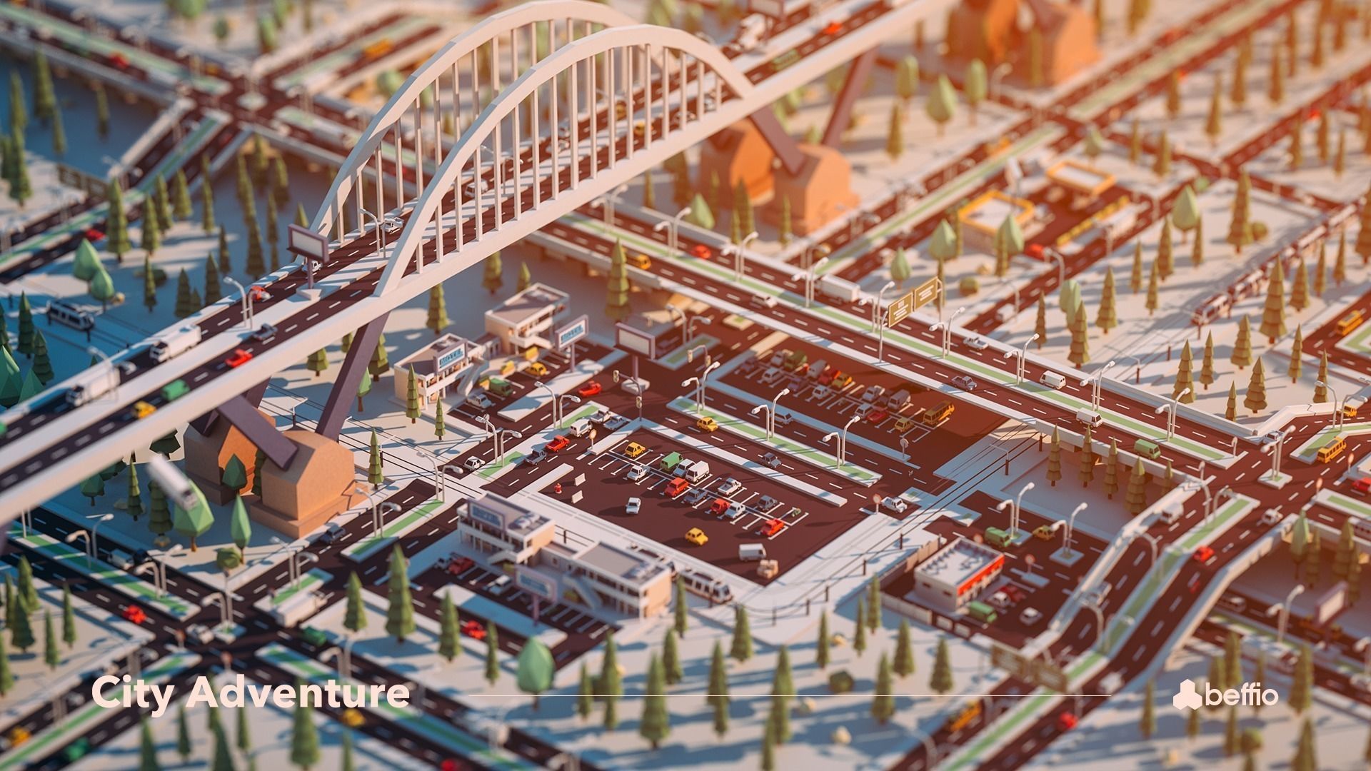 3D model City Adventure VR / AR / low-poly | CGTrader