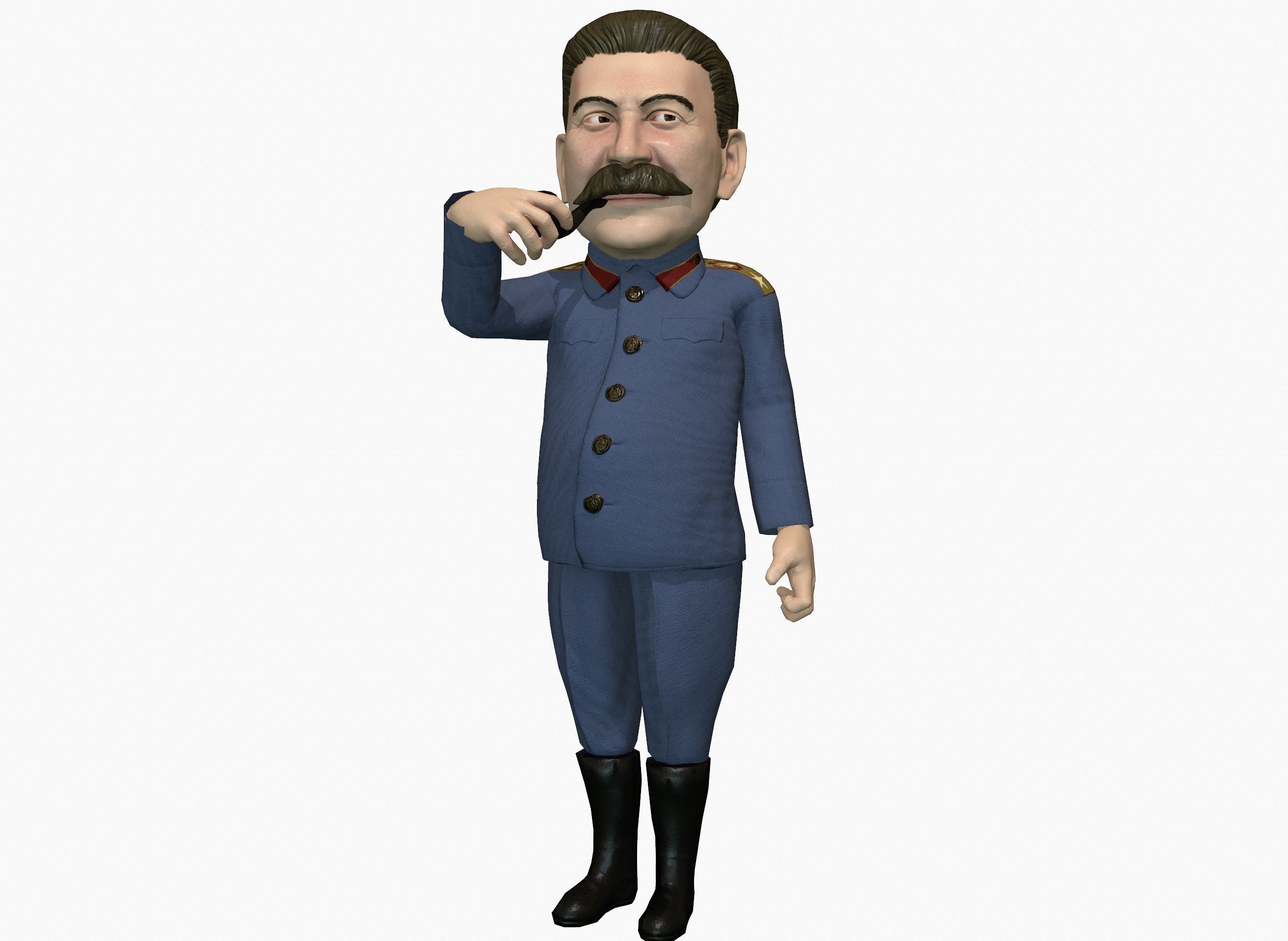 3D model Joseph Stalin caricature VR / AR / low-poly rigged animated ...