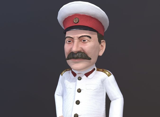 3D model Joseph Stalin caricature VR / AR / low-poly rigged animated ...
