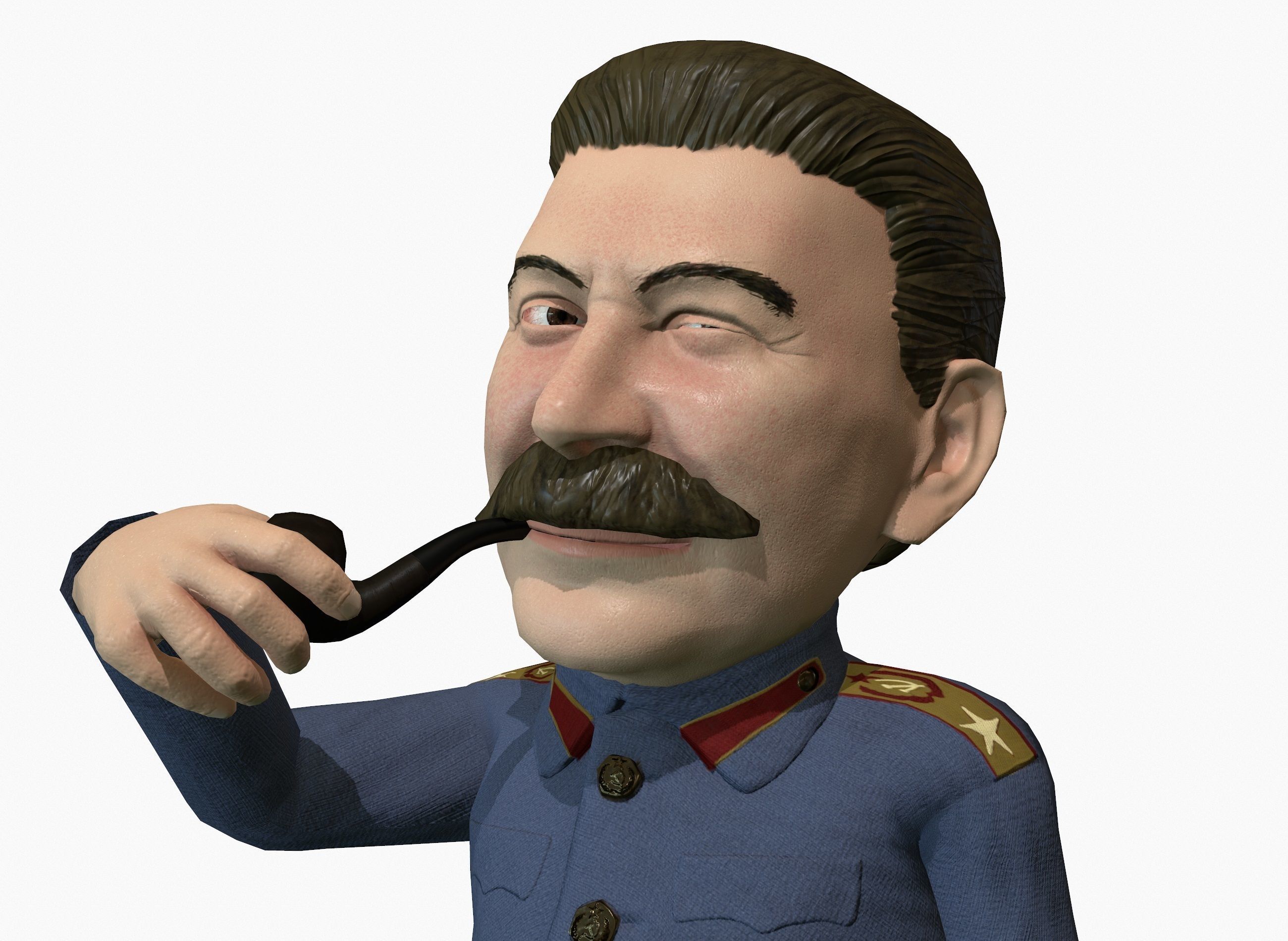 3D model Joseph Stalin caricature VR / AR / low-poly rigged animated ...