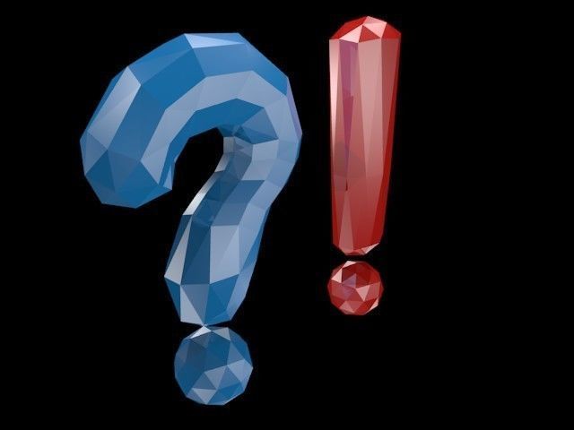 3D model Low poly punctuation marks VR / AR / low-poly | CGTrader