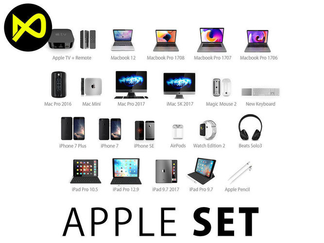 Apple Complete Set 2017 3D model | CGTrader