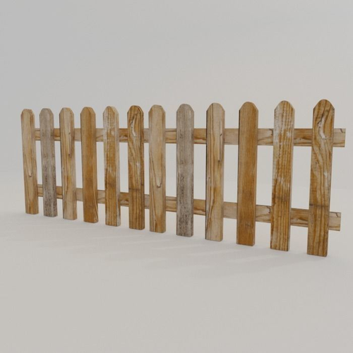 Fence Wood free 3D model | CGTrader