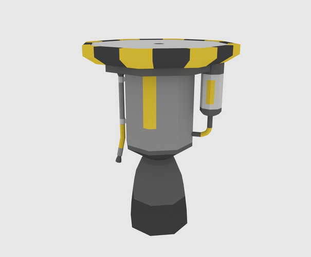 LowPoly Liquid Fuel Rocket Engine Medium free VR / AR / low-poly 3D ...