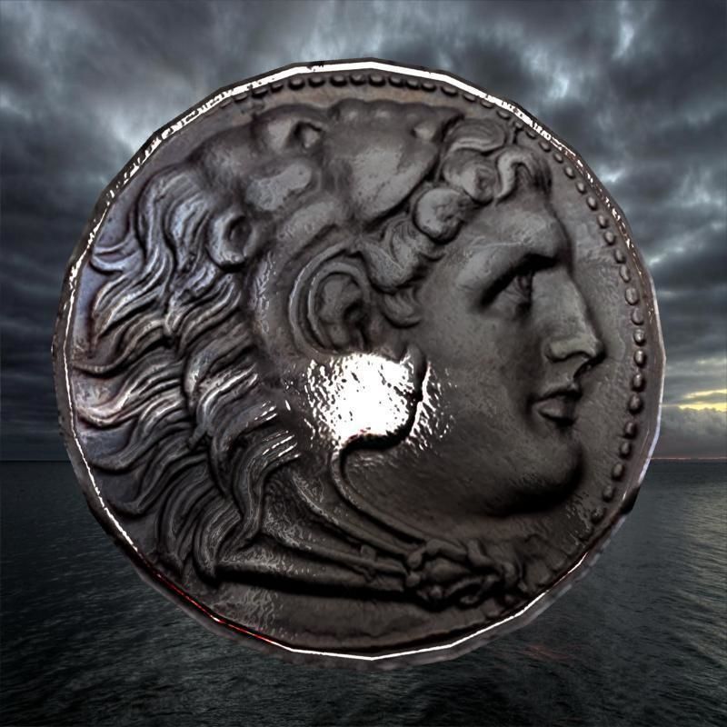 3D model Alexander the great coin VR / AR / low-poly | CGTrader