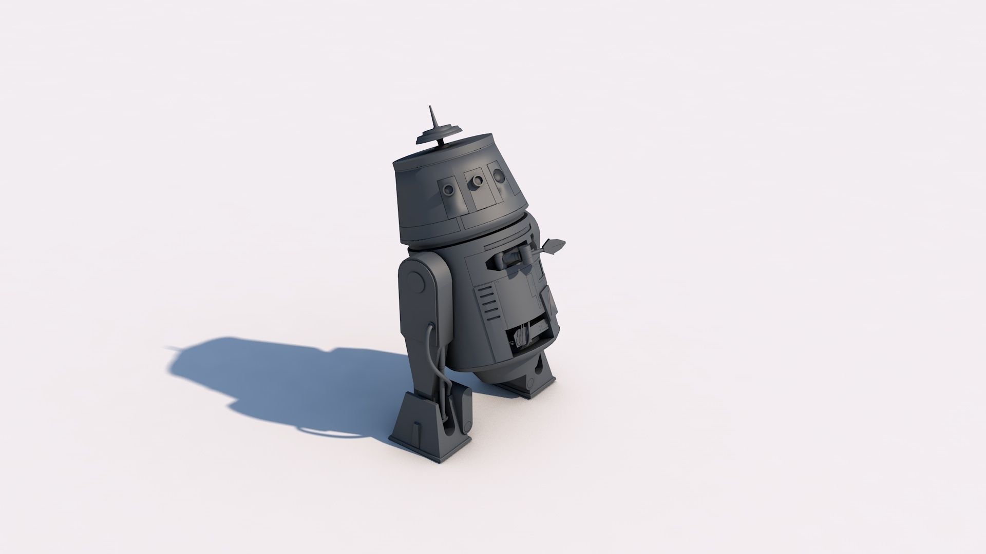 Chopper Astromech Droid 3D model rigged | CGTrader