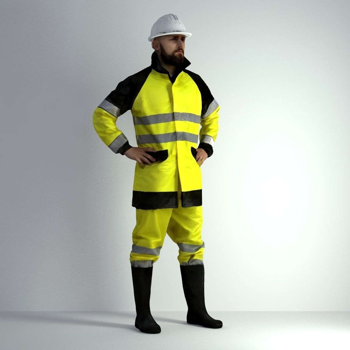 3D Scan Man Worker Safety 017 3D model | CGTrader