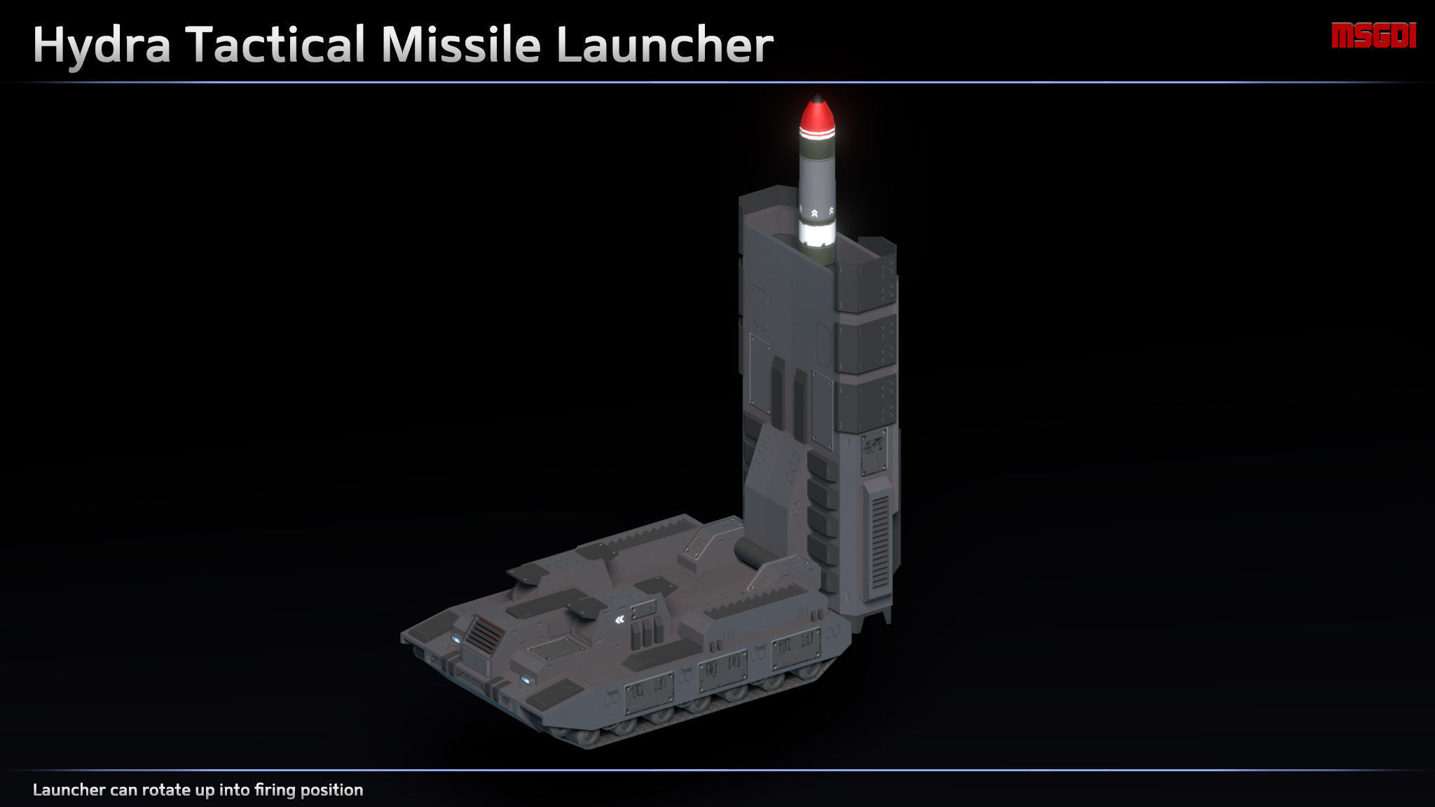3D model Scifi Hydra Tactical Missile Launcher VR / AR / low-poly ...