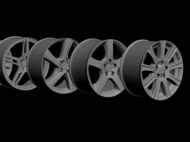 Volvo S60 rims collection 3D model | CGTrader