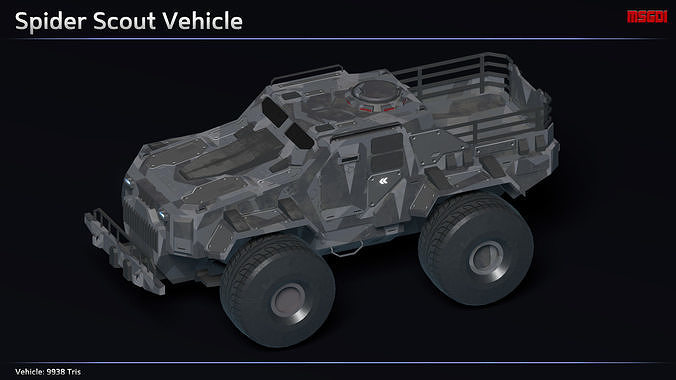 3D model Scifi Spider Scout Vehicle VR / AR / low-poly | CGTrader