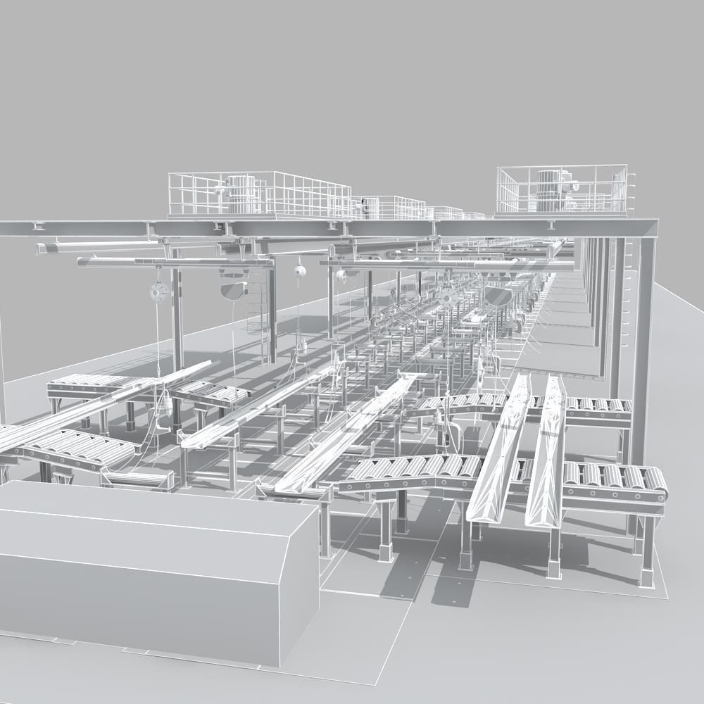 Production line Equipment 3D model | CGTrader