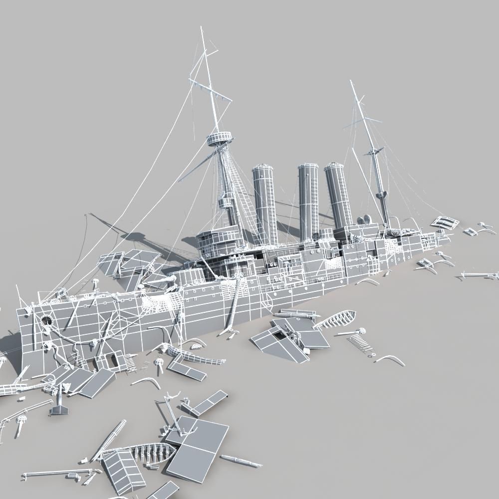 Broken Ship 3D model | CGTrader