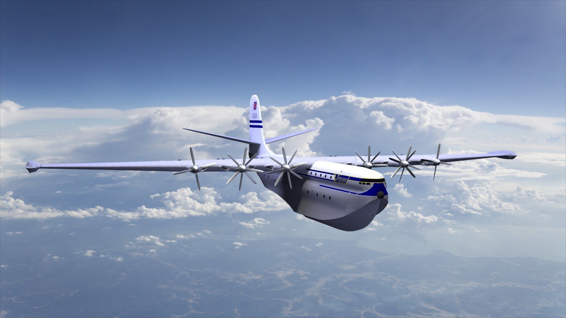 Saro Princess flyingboat 2 3D model | CGTrader