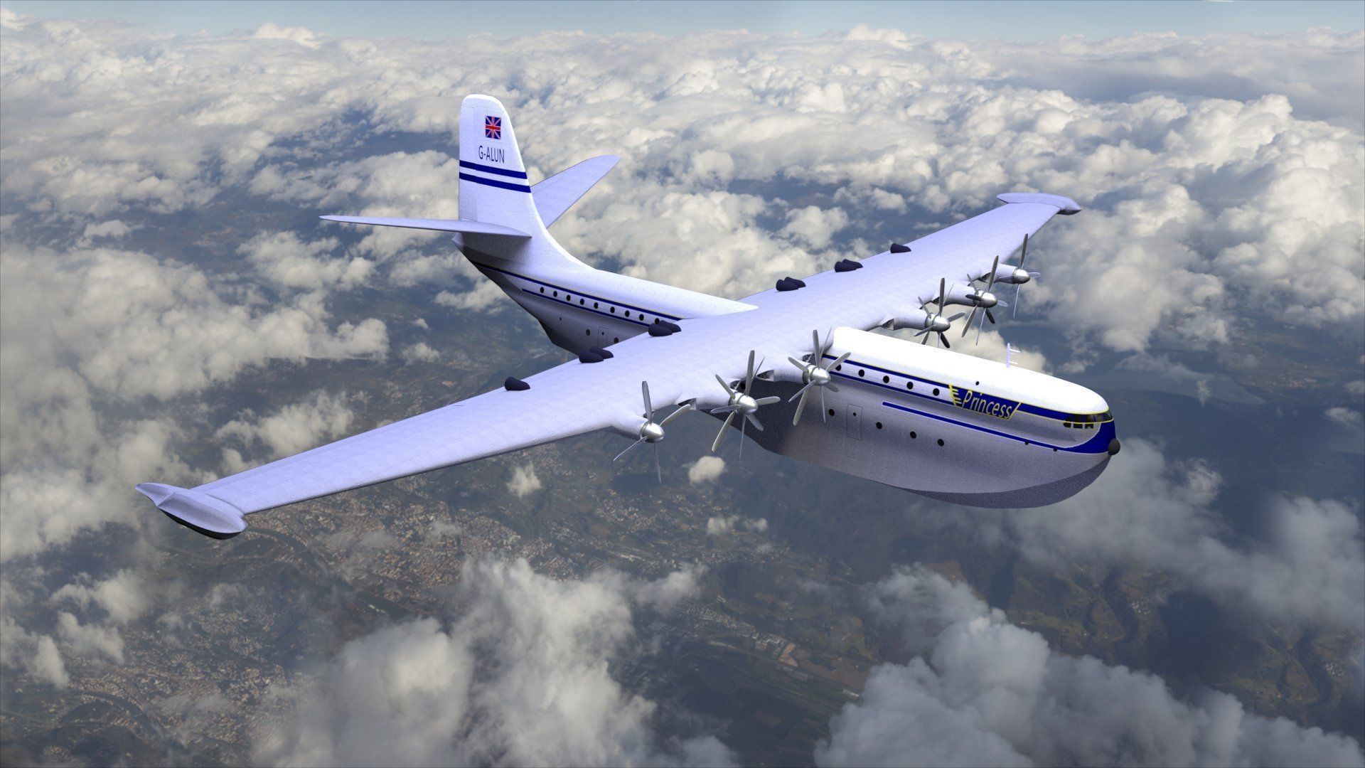 Saro Princess flyingboat 2 3D model | CGTrader
