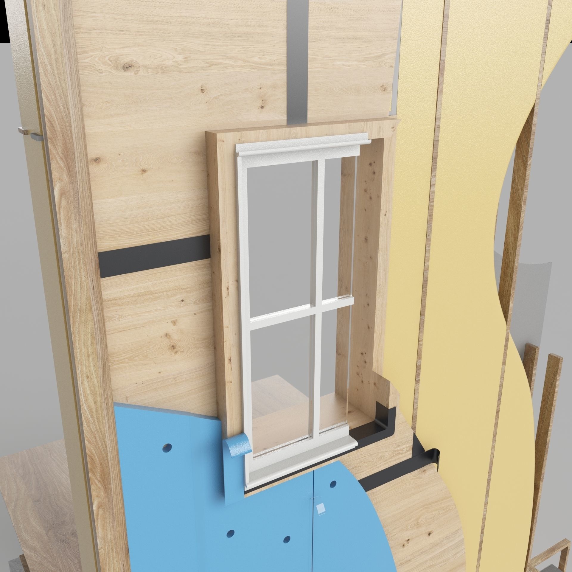 House Wall Cross Section Insulation 3D model | CGTrader