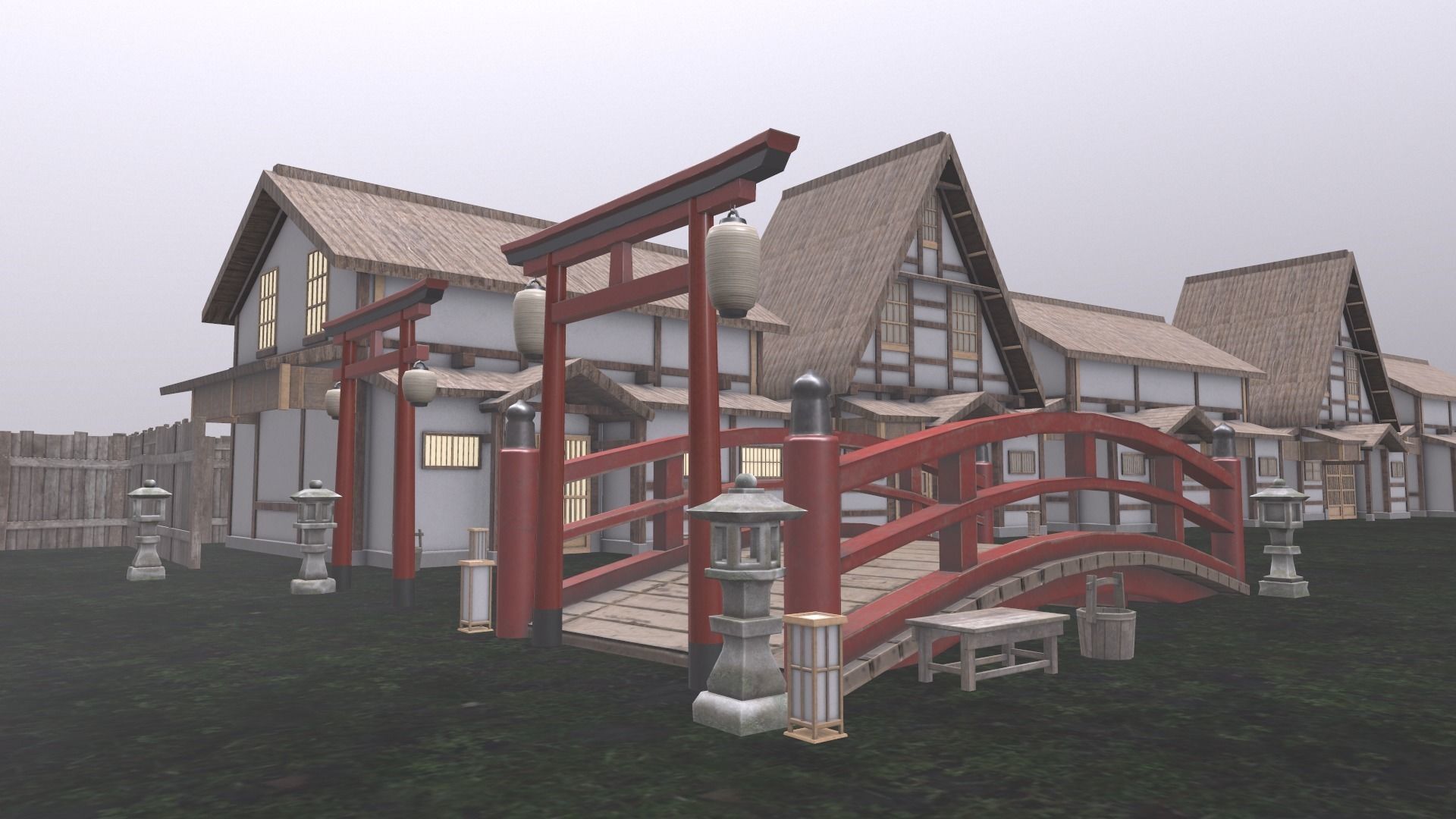 3D model Japanese Architecture VR / AR / low-poly | CGTrader