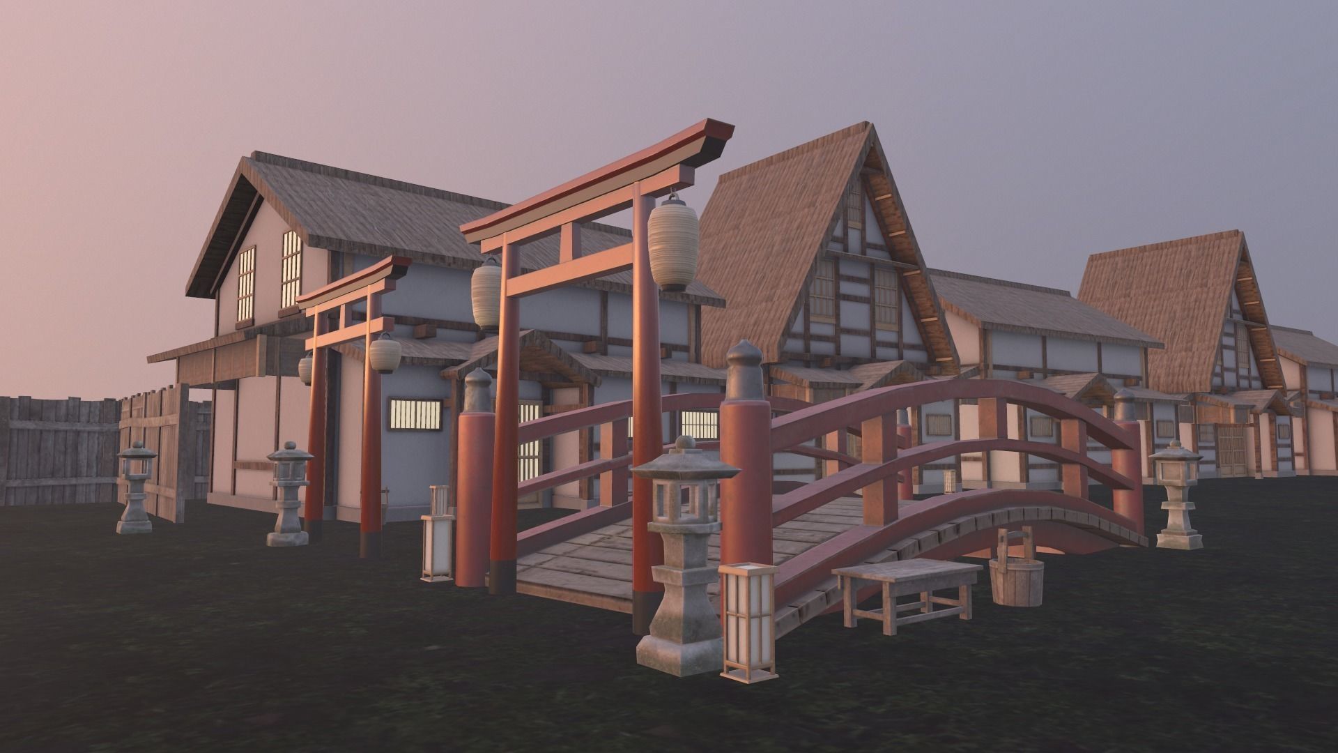 3D model Japanese Architecture VR / AR / low-poly | CGTrader