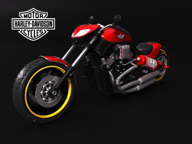 harley custom 3D model | CGTrader
