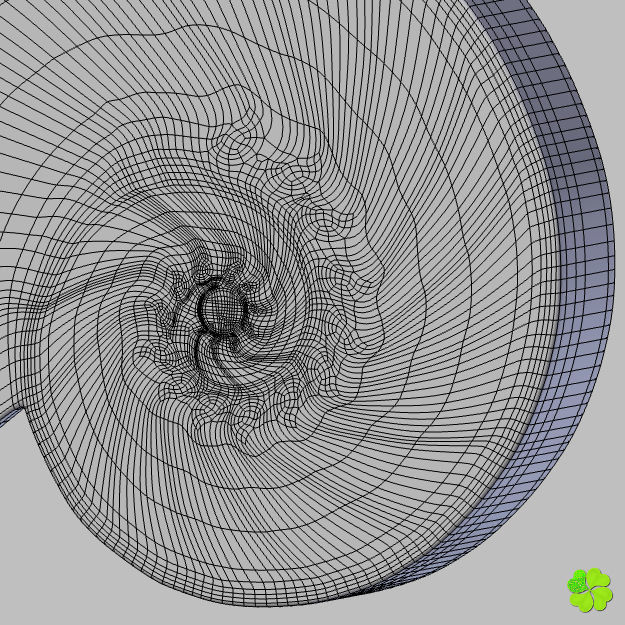 3D model Nautilus shell metal sculpture low poly VR / AR / low-poly ...