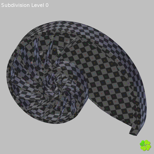 3D model Nautilus shell metal sculpture low poly VR / AR / low-poly ...