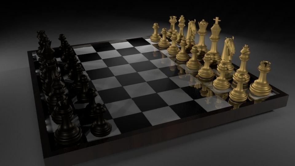 3D chess board modeling | CGTrader