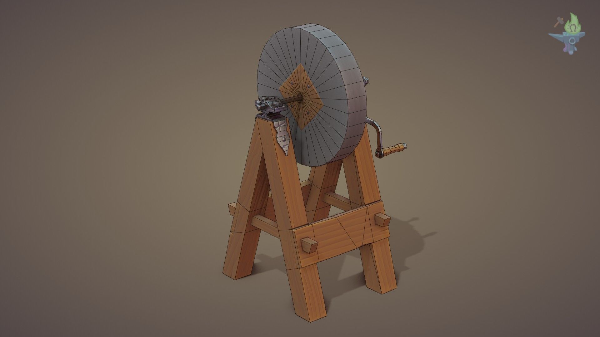 3D model Medieval Grindstone VR / AR / low-poly | CGTrader