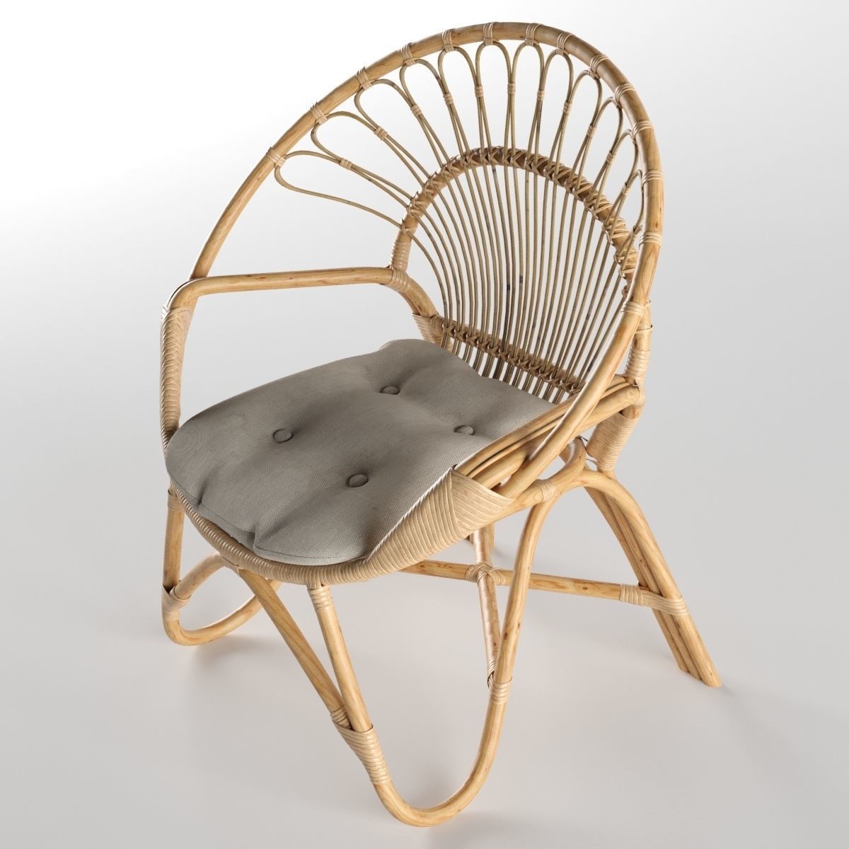The Family Love Tree Round Chair Natural 3D model | CGTrader