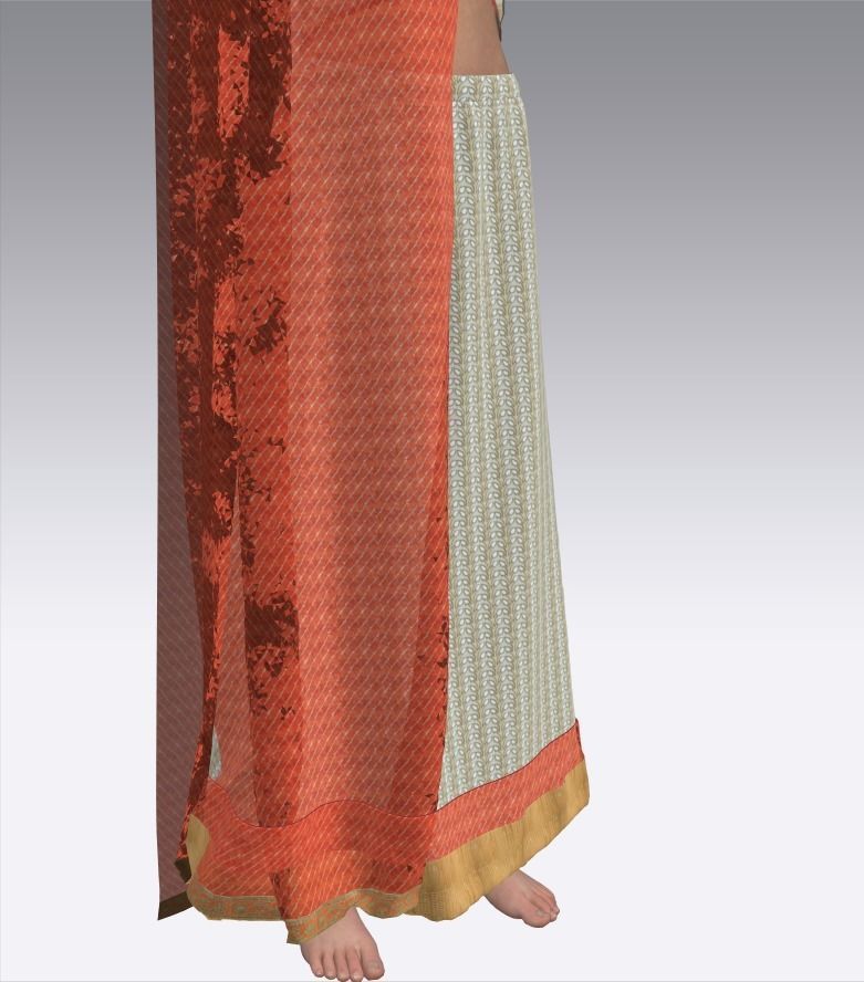 Stylish Designer Indian Women Dress 3D model 3D model | CGTrader