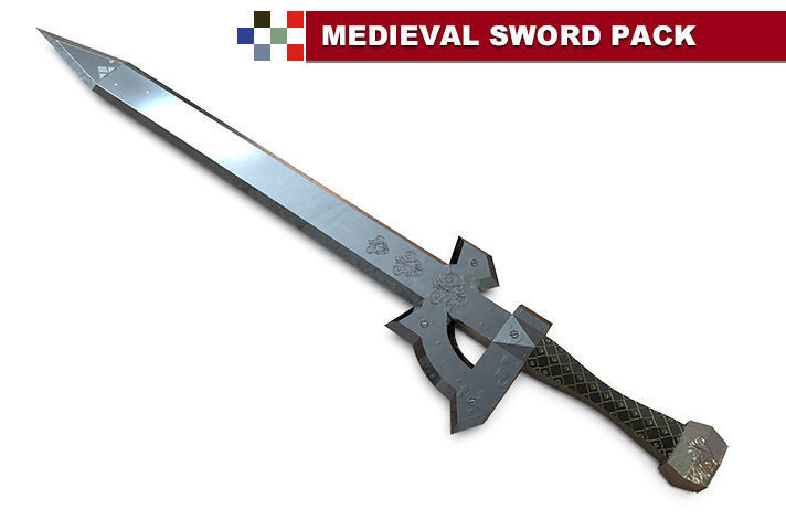 3D model Lowpoly Medieval Sword Pack-HQ VR / AR / low-poly | CGTrader