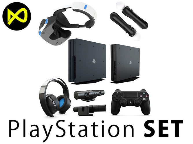 Sony Playstation Complete Set 3D model | CGTrader