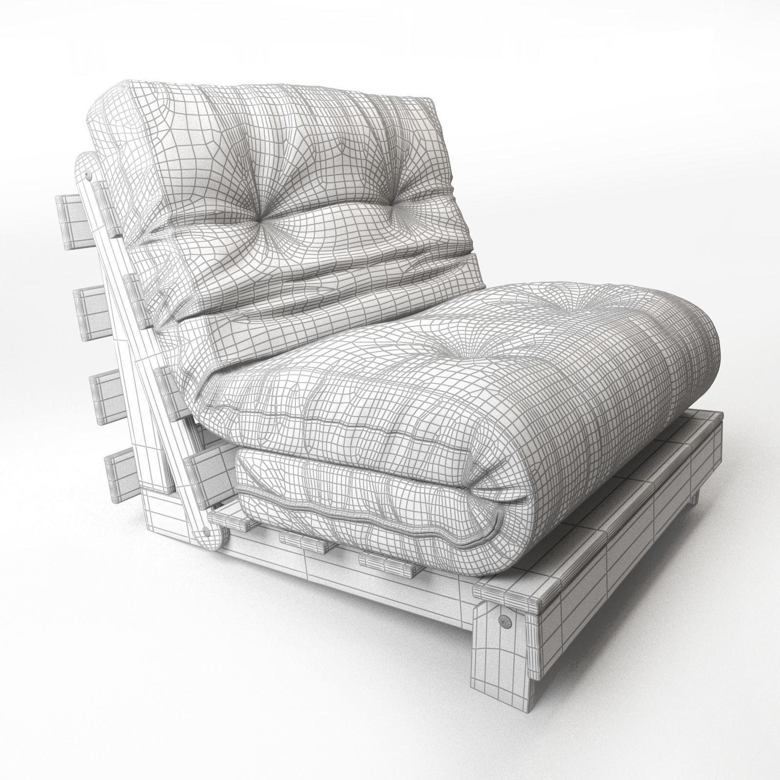 Futon Armchair Roselawnlutheran 3D model | CGTrader