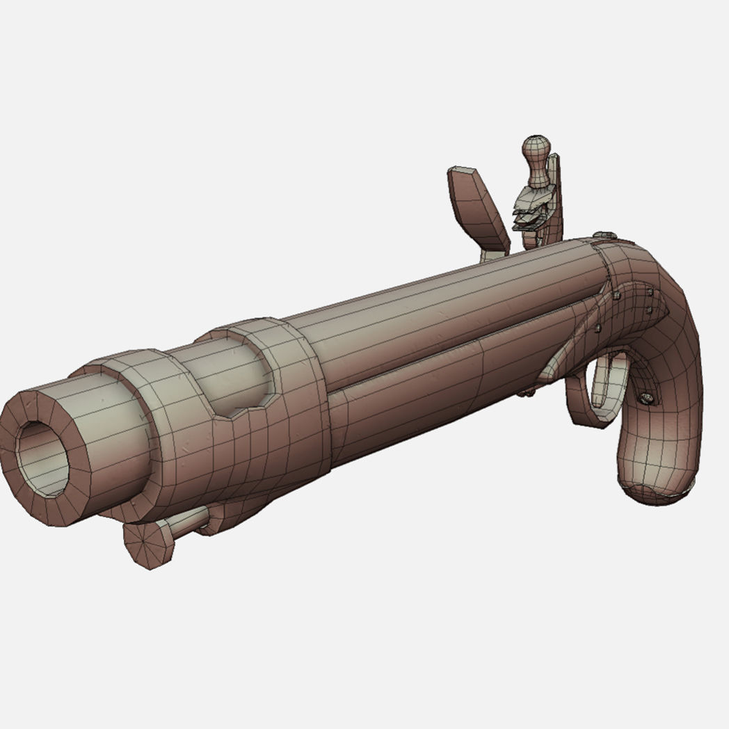 3D model Collection of Low Poly PBR Ready Muskets and Rifles VR / AR ...