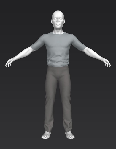 3D model Man A Testing model - Marvelous Designer Stand2 VR / AR / low ...